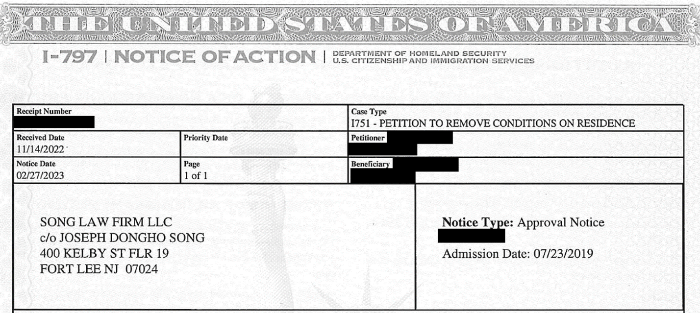 the petition for conversion from conditional permanent residency to ...